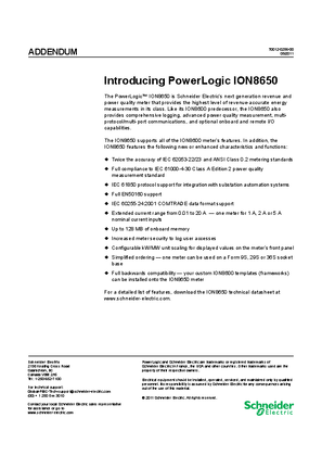Introducing PowerLogic ION8650 User guide | Schneider Electric