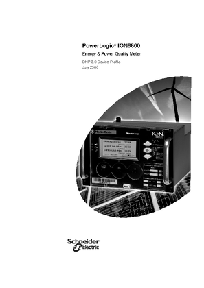 PowerLogic ION8800 DNP 3.0 Device Profile - EN User guide | Schneider ...