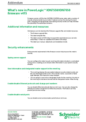 ION7650 V415 Firmware | Schneider Electric