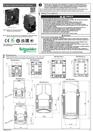 IEC Type 5 A Split-core Current Transformer - Instruction Sheet ...