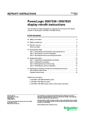 PowerLogic ION7550 / ION7650 display retrofit instructions - EN ...