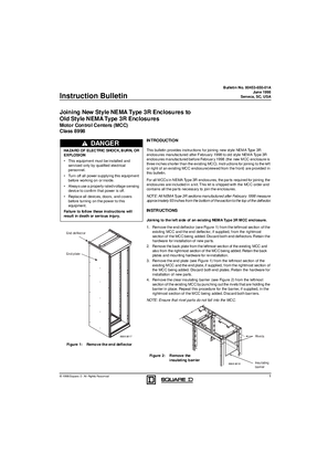 Joining New and Old Style NEMA Type 3R Enclosures Instruction Sheet ...