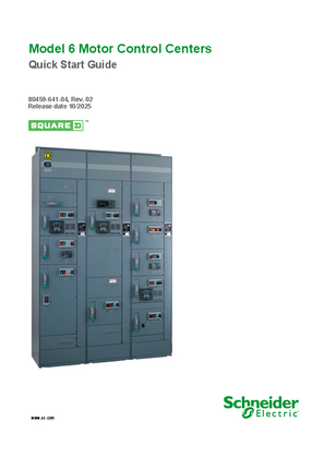 Model 6 Motor Control Centers Quick Start Guide | Schneider Electric