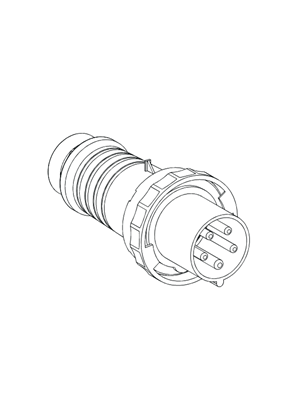 Mureva PK Wander Plug straight 63A 3P-N-E 380-415V IP67 - 3D CAD ...