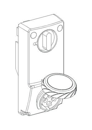 Mureva PKB Socket w/interlock 16A 3P-E 380-415V IP65 - 3D CAD Diagramas ...