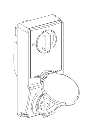 Mureva PKB Socket w/interlock 32A 3P-N-E 380-415V IP44 - 3D CAD ...