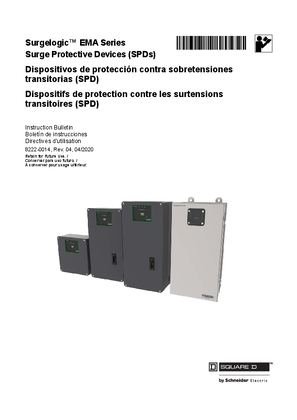 Surgelogic EMA Surge Protective Device (SPD) Installation and User ...