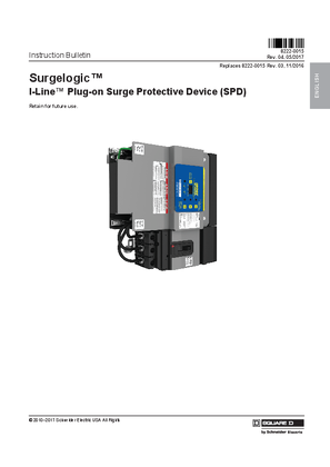Surgelogic I-Line Plug-on Surge Protective Device (SPD) Instruction ...