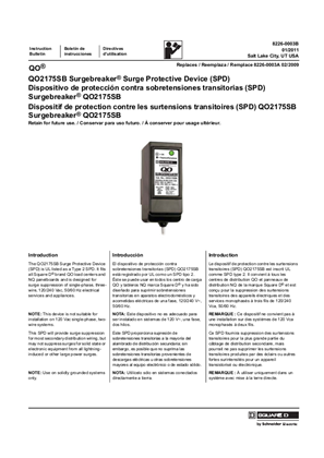 QO2175SB Surge Protective Device (SPD) Installation Instructions ...