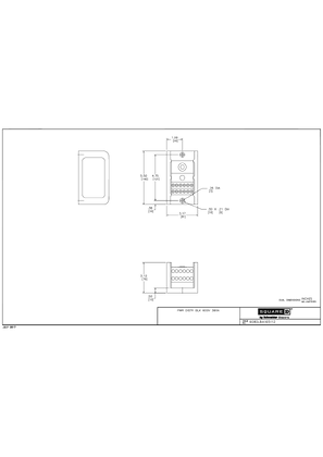 Technical drawing for POWER DISTRIBUTION BLOCK 600V 380A | Schneider ...