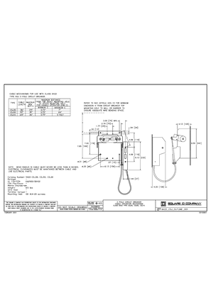 Cable Operating Mechanism Technical Drawing | Schneider Electric