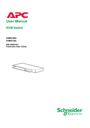 KVM Switches KVM0108A and KVM0116A Installation Manual | Schneider Electric