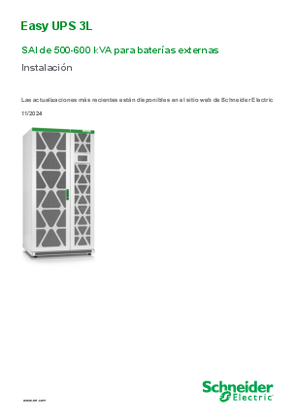 Easy UPS 3L SAI con baterías externas Instalación Guía de usuario ...
