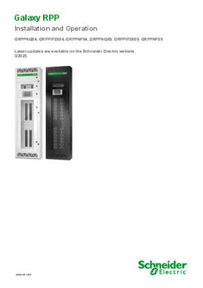 Galaxy RPP Installation and Operation Manual | Schneider Electric