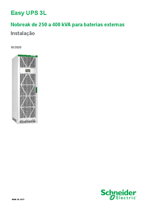 Easy UPS 3L Nobreak de 250 a 400 kVA para baterias externas Guia do ...