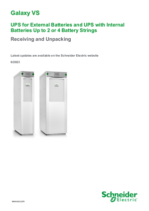 Galaxy VS UPS for External Batteries and UPS with Internal Batteries Up ...