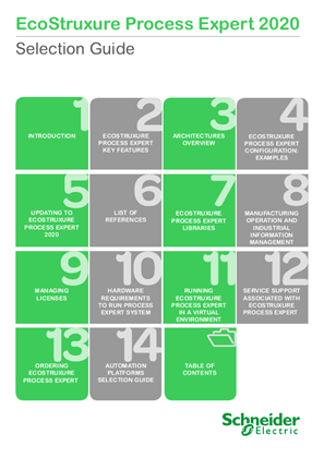 EcoStruxure Process Expert Selection Guide ユーザーガイド | ダウンロード シュナイダーエレクトリック