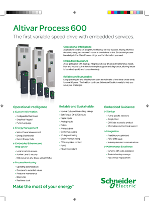 Altivar Process 600 Variable Speed Drives Handout | Schneider Electric