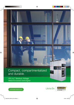 Square D HVL/cc MV Metal-Enclosed Switchgear Brochure | Schneider Electric