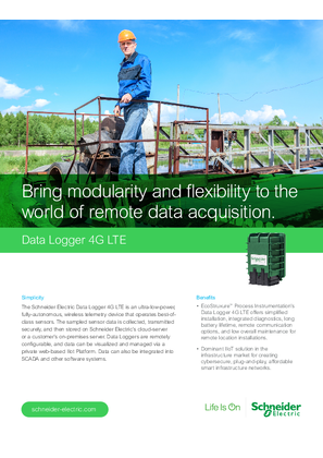 Data Logger 4G LTE Data Sheet | Schneider Electric