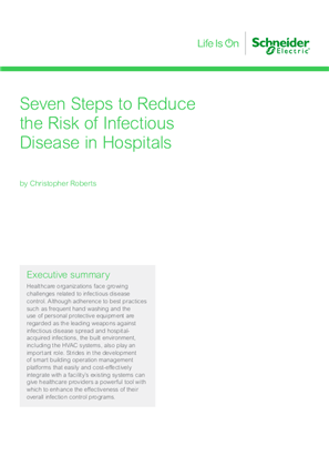 Seven Steps to Reduce the Risk of Infectious Disease in Hospitals White ...