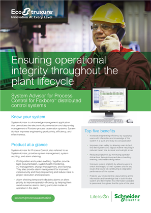 System Advisor: Ensuring operational integrity throughout the plant ...