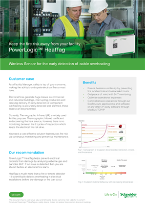 Keep the fire risk away from your facility - PowerLogic™ HeatTag ...
