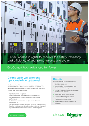 EcoConsult Audit Advanced for Power Leaflet | Schneider Electric