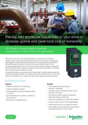 ATV Predict—Pump analytics predictive maintenance for Altivar 600 pump applications | Schneider ...