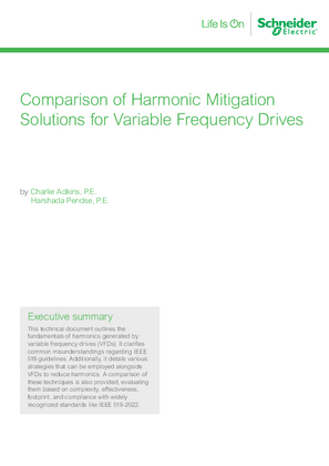 Comparison of Harmonic Mitigation Solutions for Variable Frequency Drives | Schneider Electric
