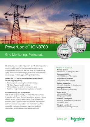 PowerLogic ION8700 Flyer | Schneider Electric