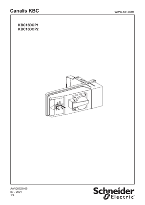 KBC16DCP. - 16A TAP-OFF UNIT - Instruction Sheet | Schneider Electric