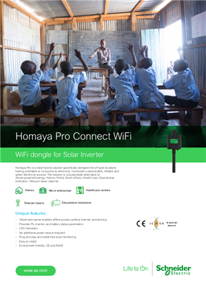 Homaya Pro Connect WIFI Flyer | Schneider Electric