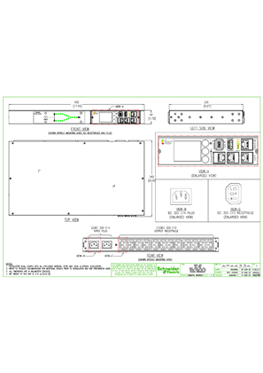 AP4433A-Rack ATS 12A 208V 2-IEC320 C14 IN 12-IEC 320 C13 OUT Technical ...