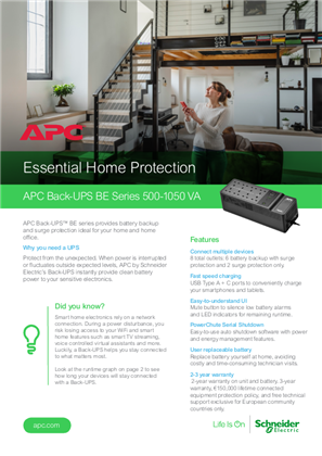 Introducing APC Back-UPS BE Series 500-1050VA (UK) | Schneider Electric