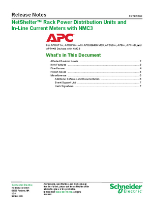 Network Management Card 3 (NMC3) Firmware v3.4.0.2 for rPDU (RPDU2G ...