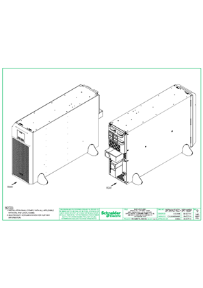 APC_Smart-UPS_SRT_Drawing_EN Technical Drawing | 슈나이더 일렉트릭