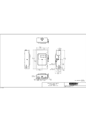 VHU364R, HDSS TYPE3R 600V 200 AMP 3 POLE unFuse Technical Drawing ...