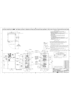 Outline Drawing | ASCO 7000 SERIES Bypass Isolation Transfer Switch ...