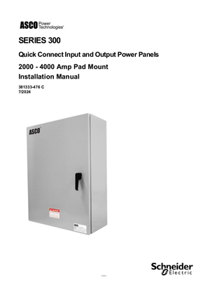 Installation Manual | SERIES 300 Quick Connect Input and Output Power ...