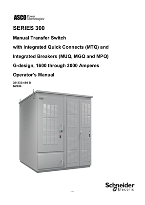 Operator's Manual | SERIES 300 Manual Transfer Switch with Integrated ...