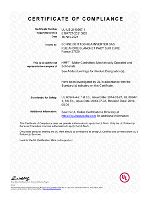 ATS480_cULus_CERTIFICATE | Schneider Electric