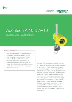 Accutech AI AV10 Wireless Multi-Input Field Unit Datasheet Ltr ...