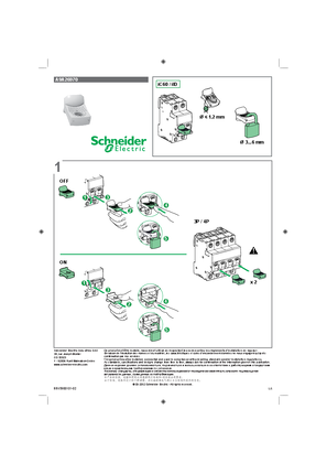 Padlocking accessory iC60 - iID - A9A26970 - Instruction Sheet Planilha ...