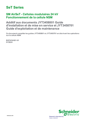 SM AirSeT - Cellules modulaires 24 kV Fonctionnement de la cellule NSM ...