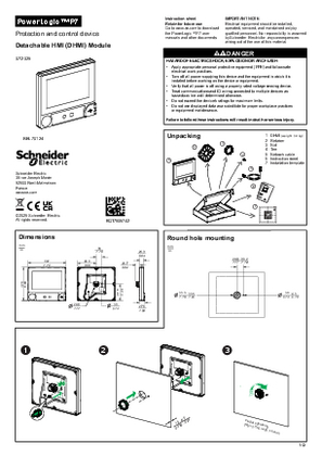 PowerLogic P7 Detachable HMI Module instruction sheet | Schneider Electric