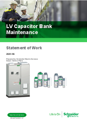 LV Capacitor Bank Maintenance Statement of Work | Schneider Electric