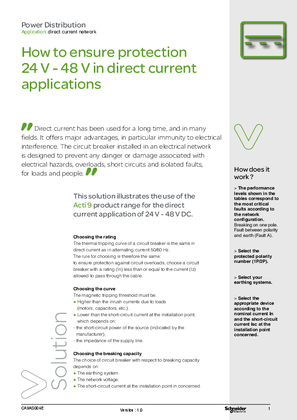 How to ensure protection 24 V - 48 V in direct current applications ...