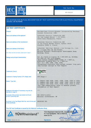 CB-Certificate-Compact-NSX100-250BFNHSL-micro-ELCB-4.2-7.2 Certificado | Schneider Electric