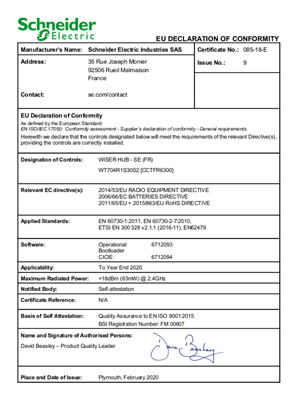 EU Declaration of Conformity | Schneider Electric